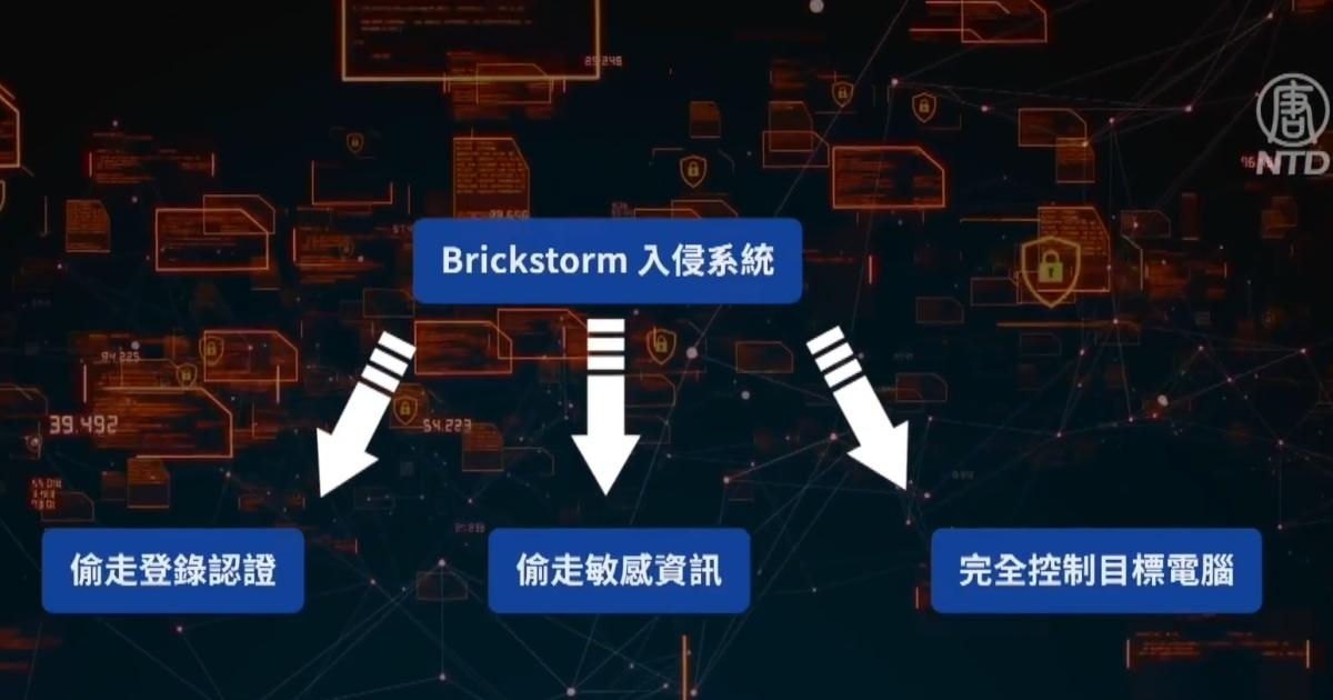 美加网安警告：中共黑客长期潜伏政府网路 | Brickstorm | VMware vSphere | 恶意软体 | 新唐人电视台